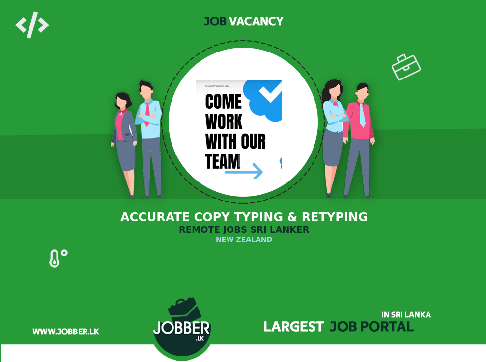 Accurate copy typing & retyping job from Remote jobs sri lanker in New ...