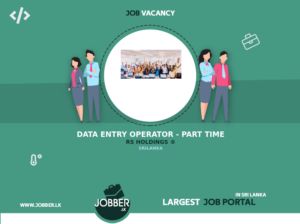Data Entry Operator - Part Time job from Rs Holdings ® in Srilanka, Sri ...