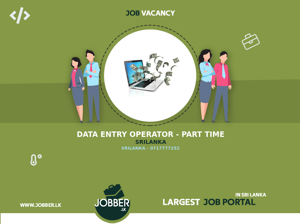 Data Entry Operator - Part Time job from Srilanka in Srilanka ...