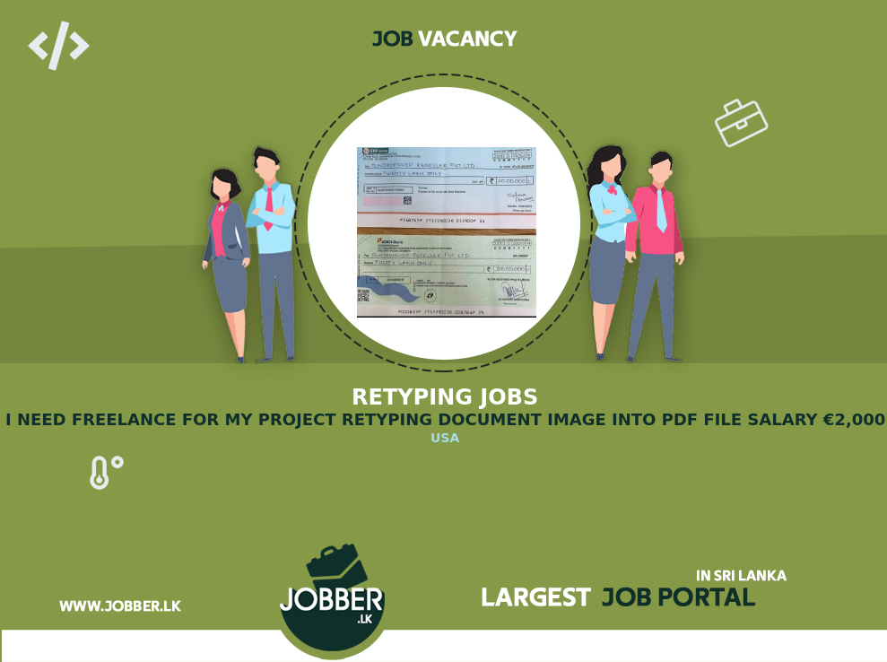 Retyping jobs job from I need freelance for my project retyping ...