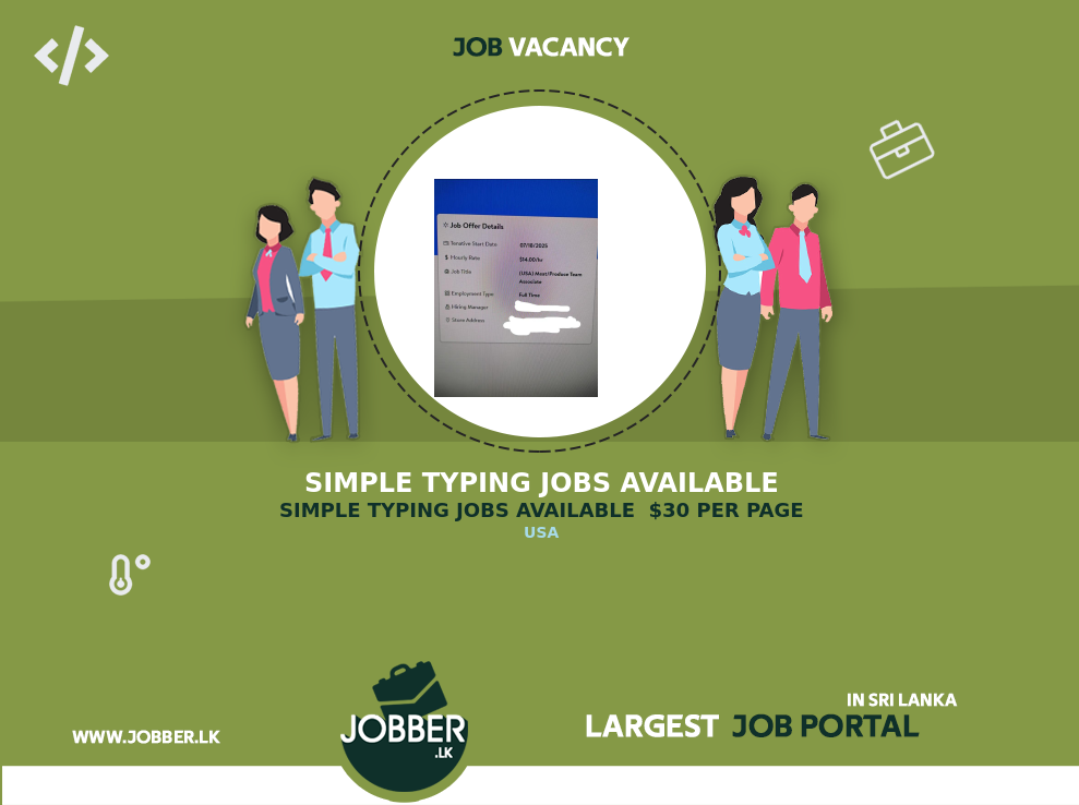 Simple typing jobs available job from Simple typing jobs available $30 ...