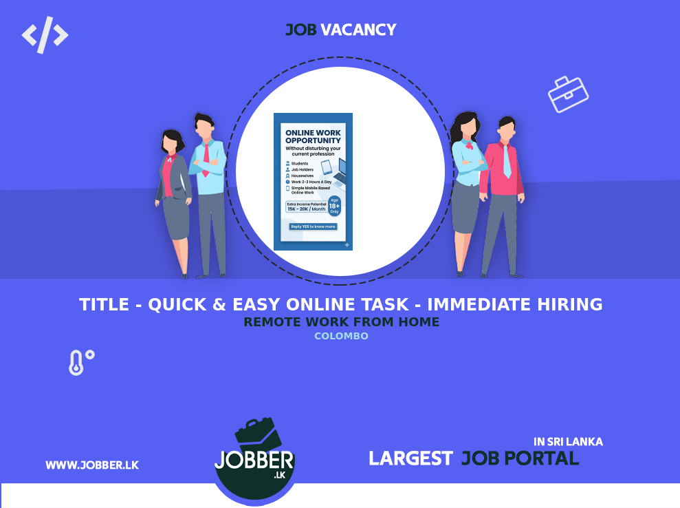 Title - Quick & Easy Online Task - Immediate Hiring job from Remote ...
